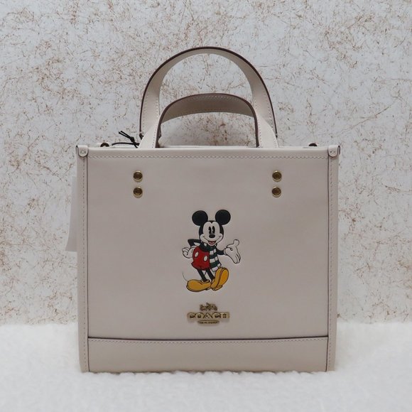 Coach | Bags | Coach Disney Mickey Mouse Leather Dempsey Tote 22 Chalk ...